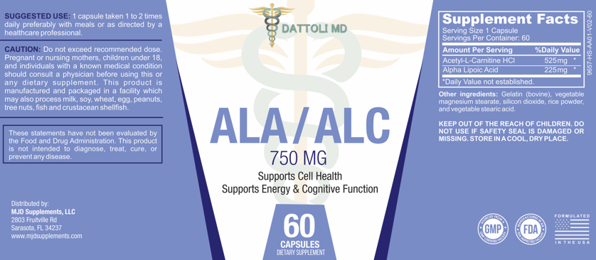 ALA/ALC 750 MG (60 Count) – MJD Supplements LLC